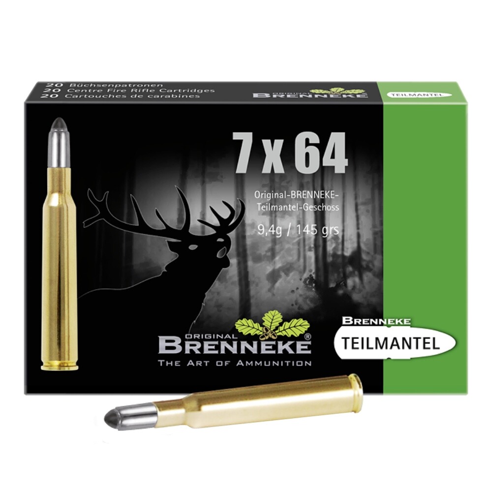 Brenneke 7x64 Basic Teilmantel 9 4g 145grs Calibre 7x64 Cartouches brenneke-7x64-basic-teilmantel-9-4g-145grs-calibre-7x64-cartouches
